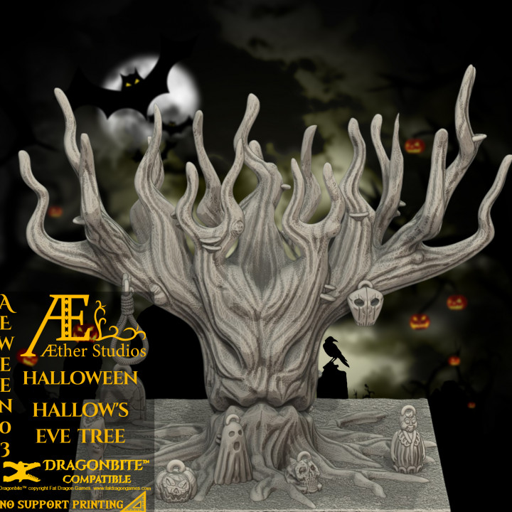3D Printable AEWEEN03 - Hallow’s Eve Tree by Aether Studios