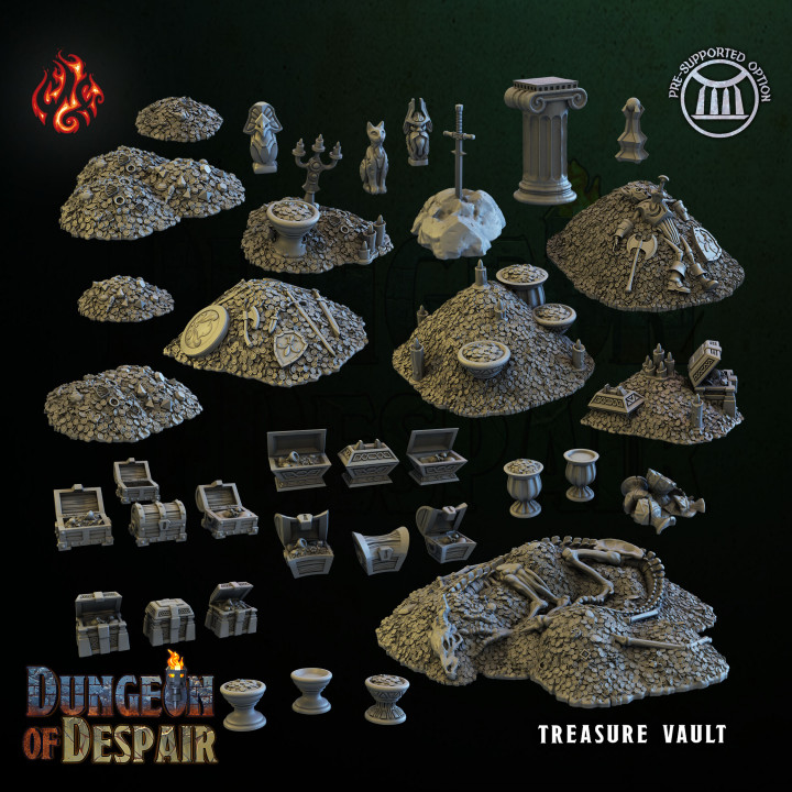 3D Printable Treasure Vault by Crippled God Foundry