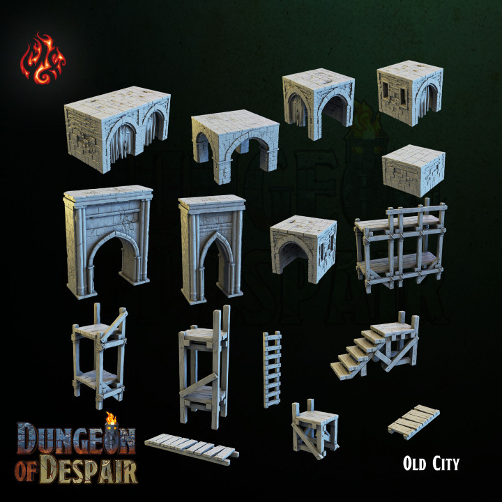 3D Printable Old City by Crippled God Foundry