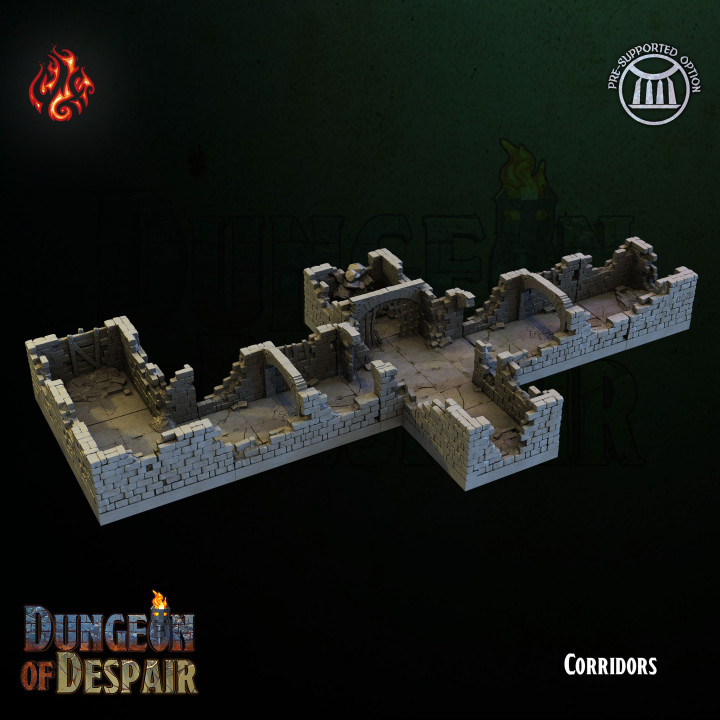 3D Printable Dungeon Corridors by Crippled God Foundry