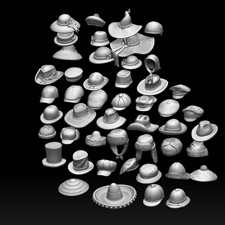 3D Printable hats caps helmets by Dmitry Tishchenkov