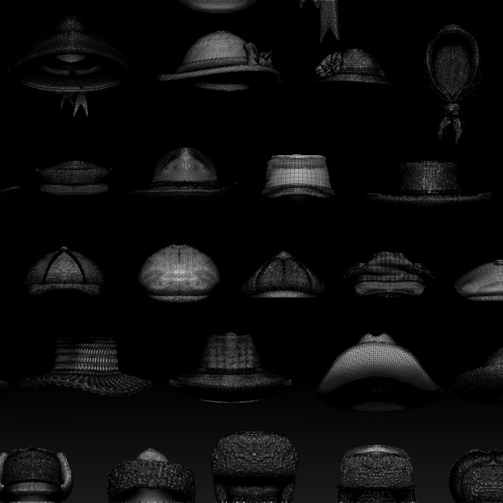 3D Printable hats caps helmets by Dmitry Tishchenkov