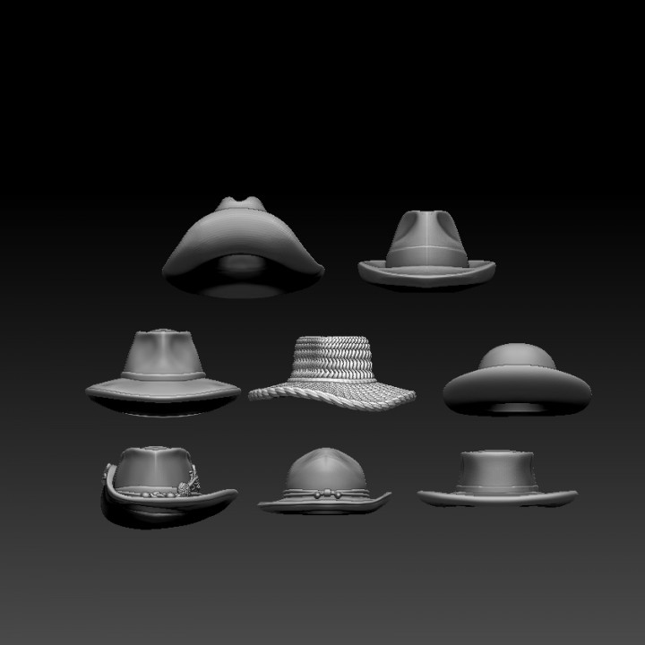 3D Printable hats and cap by Dmitry Tishchenkov
