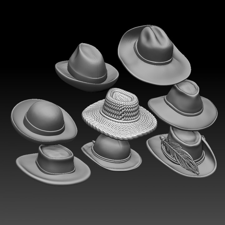 3D Printable hats and cap by Dmitry Tishchenkov