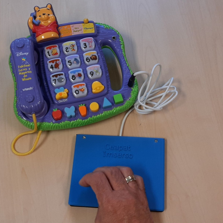 3D Printable Hand switch JJ3/Pulsador JJ3 by Ceapat - Imserso