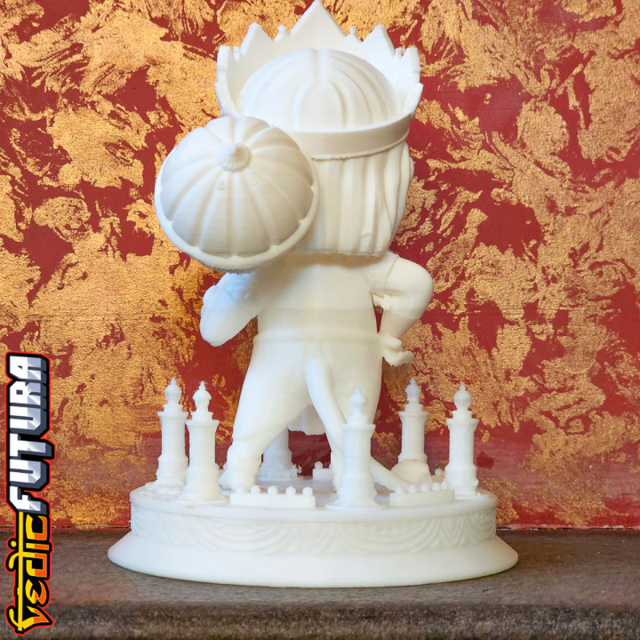 3D Printable Chibi-Hanuman the Mighty - [Easy Paint] by VedicFutura