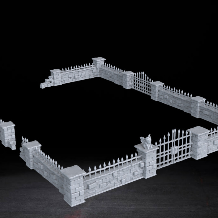 3D Printable Printable Graveyard by BlackCobraMiniatures