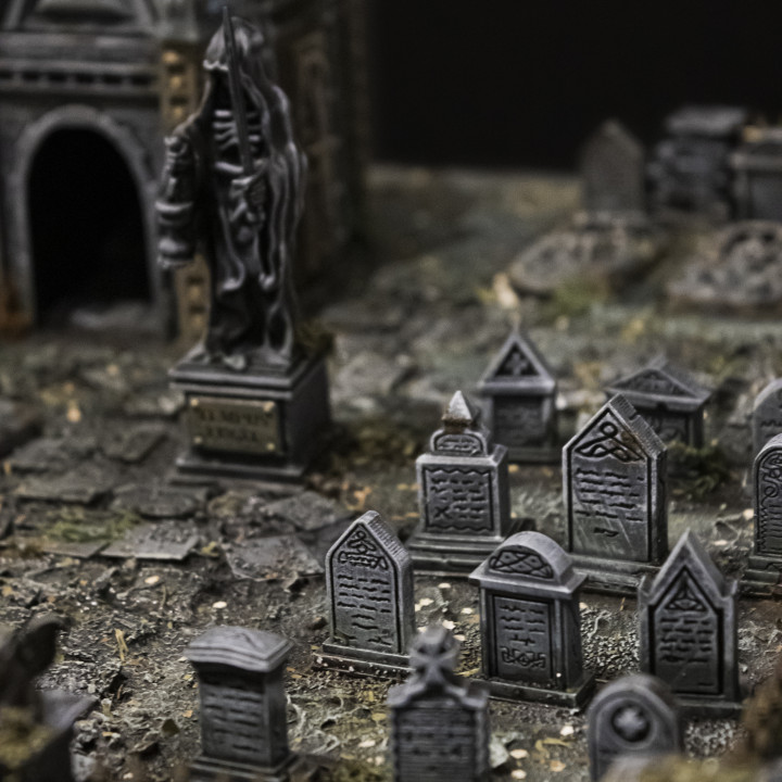 3D Printable Printable Graveyard by BlackCobraMiniatures