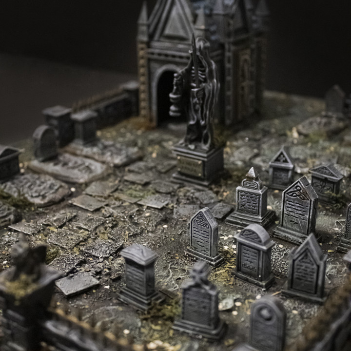 3D Printable Printable Graveyard by BlackCobraMiniatures