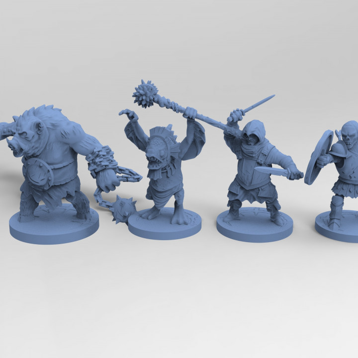 3D Printable Darkest Dungeon Mobs set by Gabriel Garcia