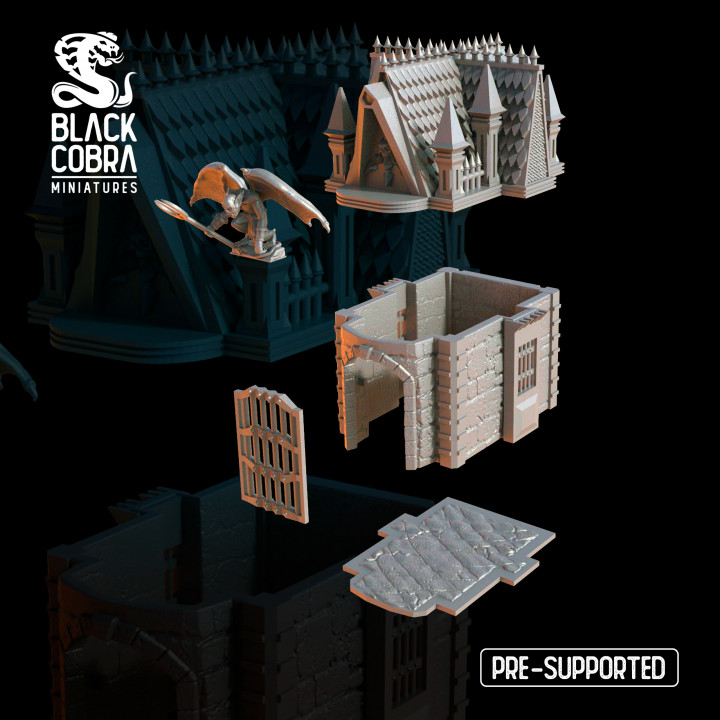 3D Printable Vampire Crypt by BlackCobraMiniatures