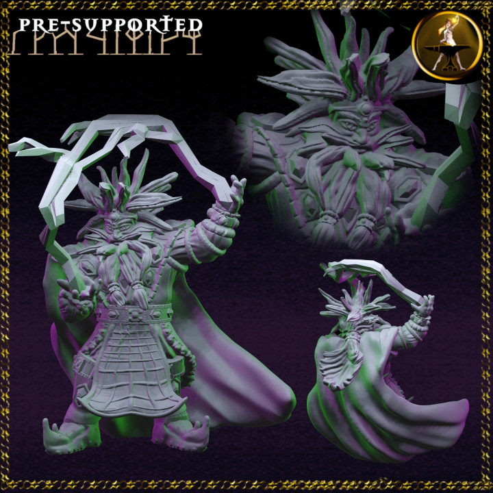 3D Printable Runecaster - Lightning Spell by Black Anvil Miniatures
