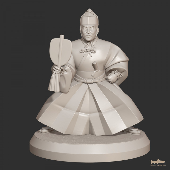 3D Printable Gyoji - Sumo Wrestler Miniature by Fish Creek 3D
