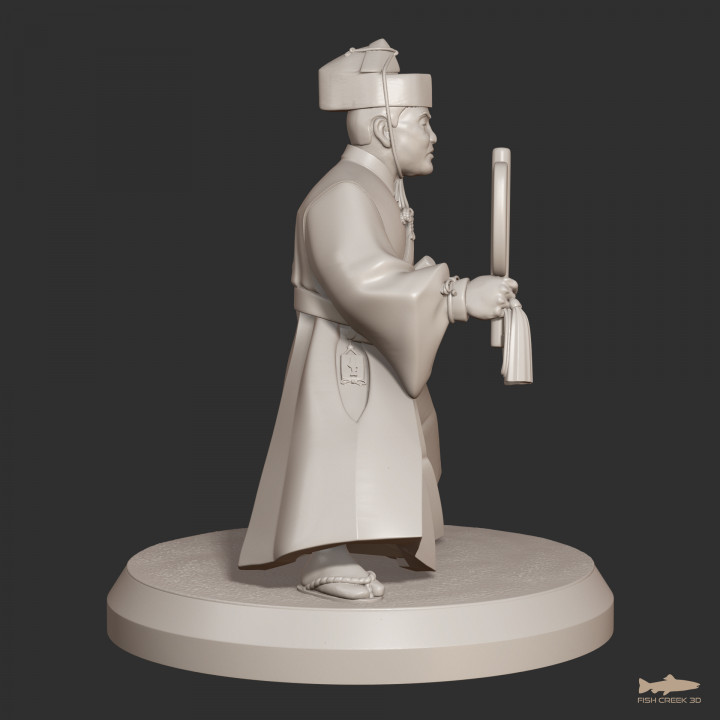 3D Printable Gyoji - Sumo Wrestler Miniature by Fish Creek 3D