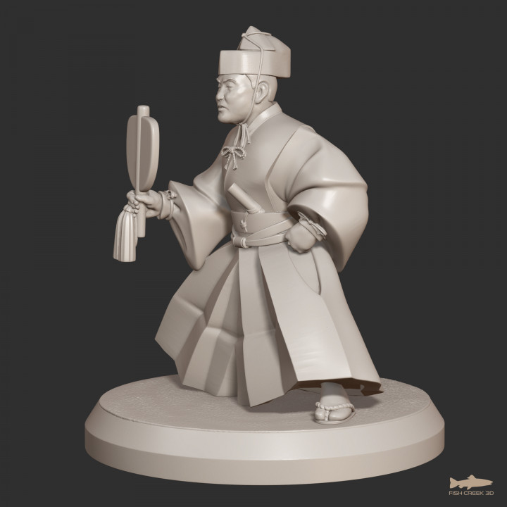 3D Printable Gyoji - Sumo Wrestler Miniature by Fish Creek 3D