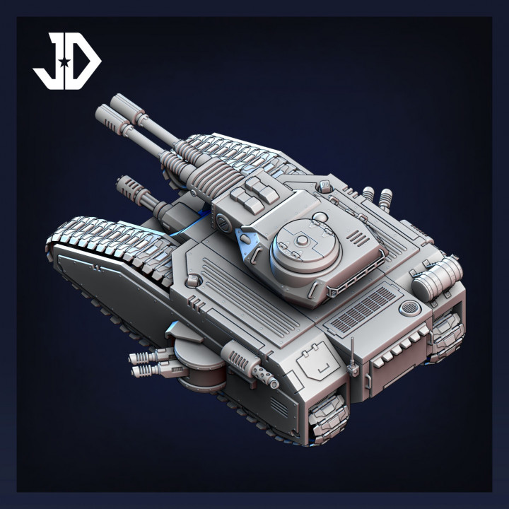 3D Printable Ultrasword Heavy Assault Tank by JD miniatures