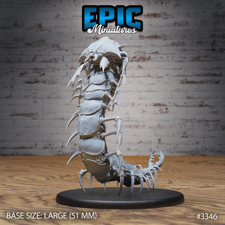 3D Printable Hell Crawler Centipede Attention / Cave Crawler Insect ...