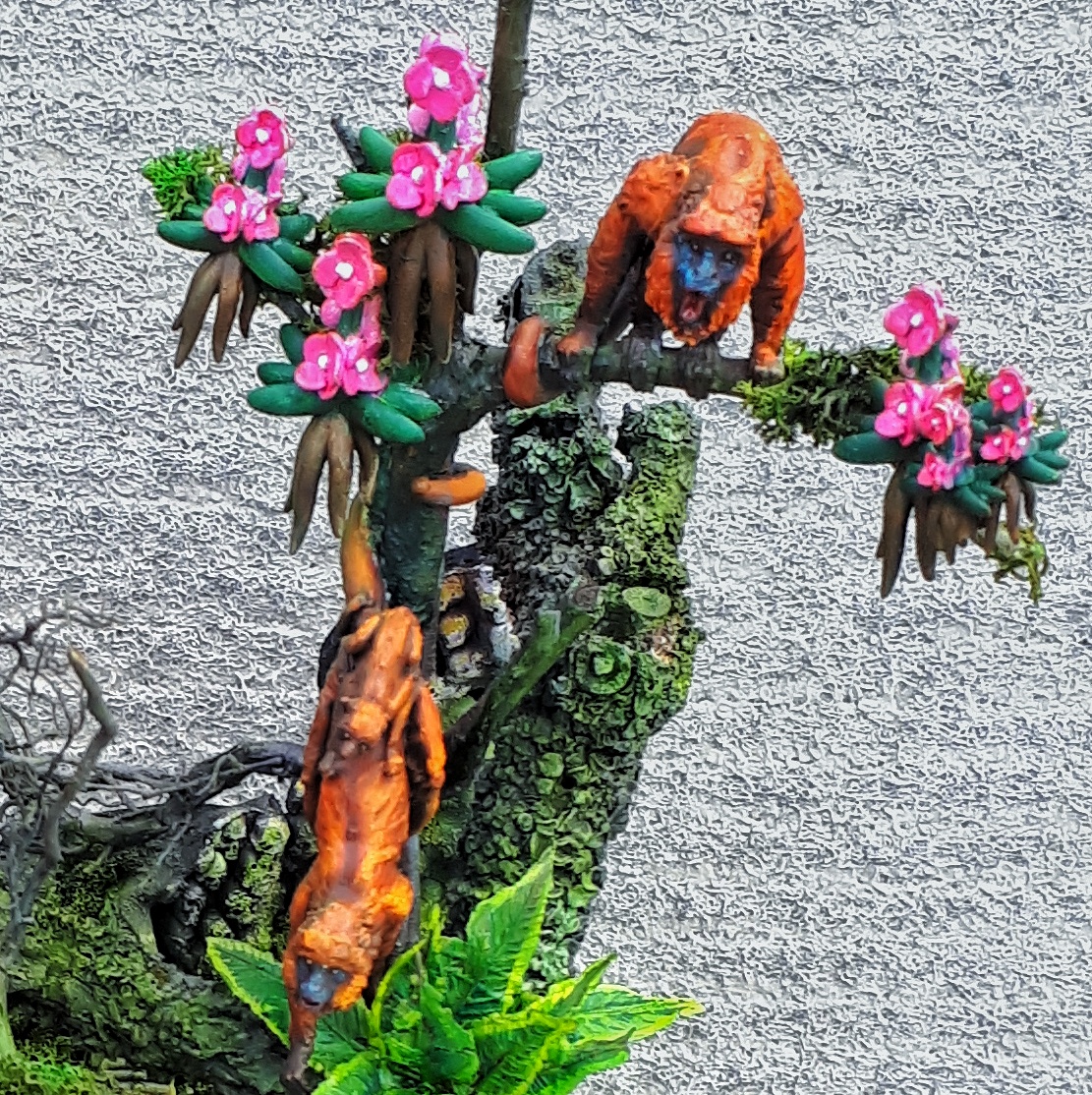 3D Printable Harpy Eagle Hunting Red Howler Monkeys by Animal Den ...