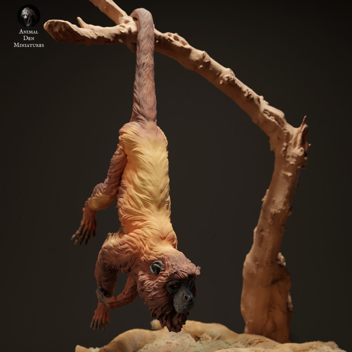 3D Printable Red Howler Monkey by Animal Den Miniatures