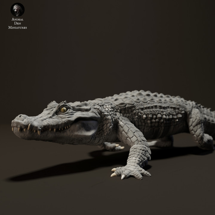 3D Printable Black Caiman by Animal Den Miniatures