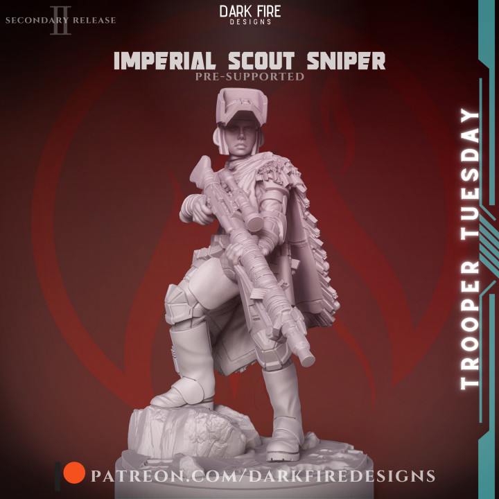3D Printable Trooper Tuesday: Imperial Scout Sniper by Dark Fire Designs