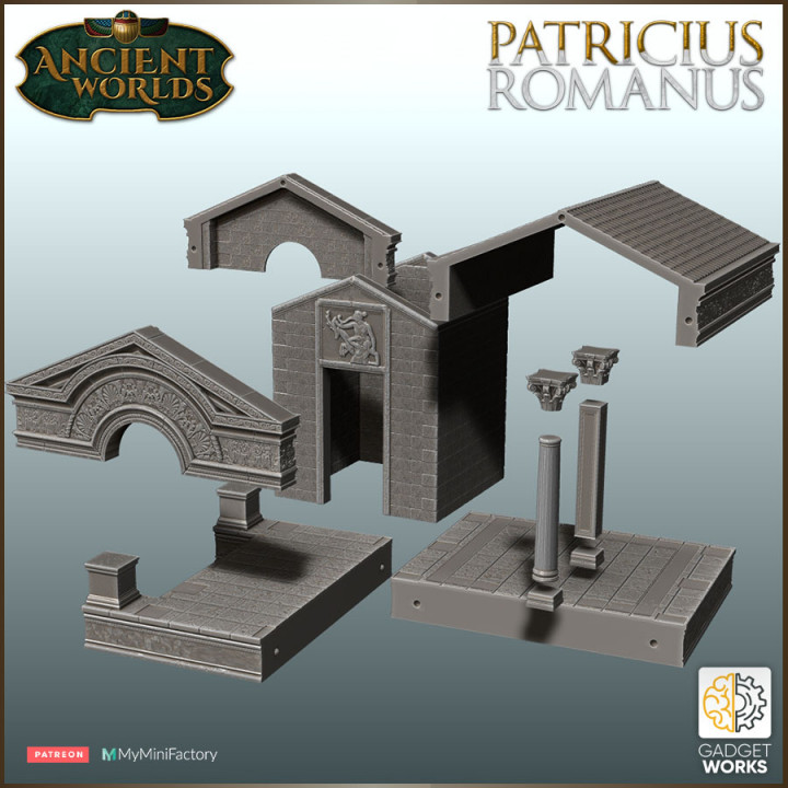3D Printable Roman Temple - Patricius Romanus by Gadgetworks
