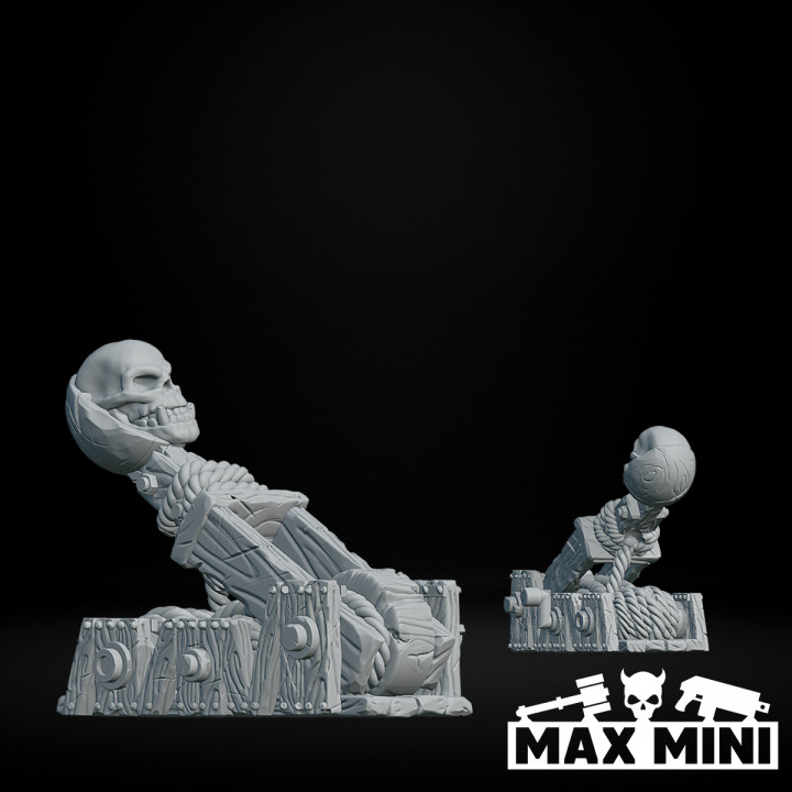 3D Printable Halfling Undead Catapult by Max Mini