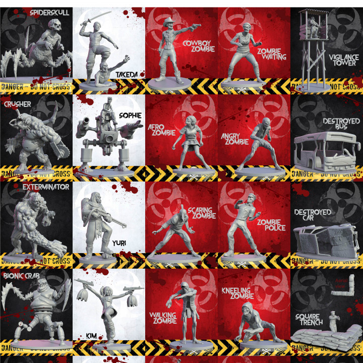 3D Printable ZOMBIE APOCALYPSE by Ismael Panadero Garcia