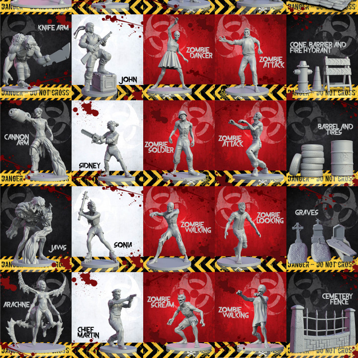 3D Printable ZOMBIE APOCALYPSE by Ismael Panadero Garcia