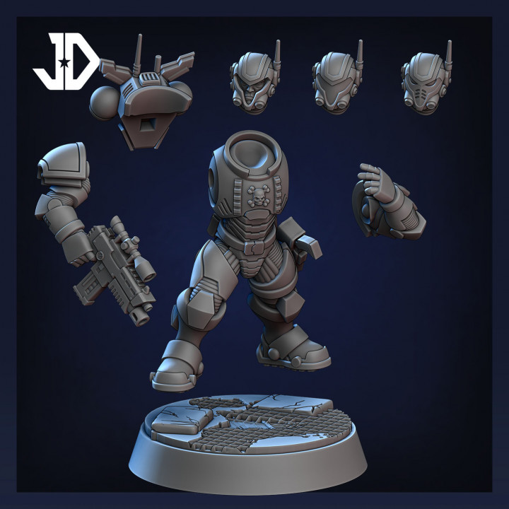 3D Printable Vanguard Infiltrators - 5 PACK by JD miniatures