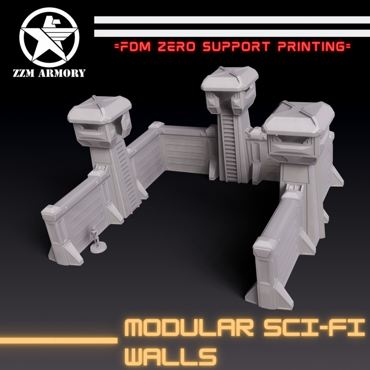 3D Printable MODULAR SCI-FI WALLS by ZZM ARMORY