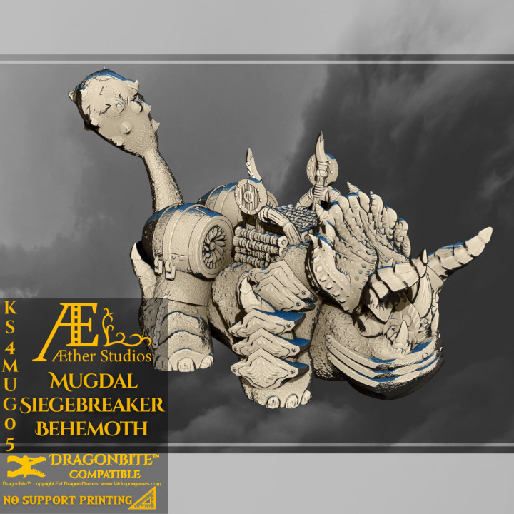 3D Printable KS4MUG05 – Mugdal Siegebreaker Behemoth by Aether Studios