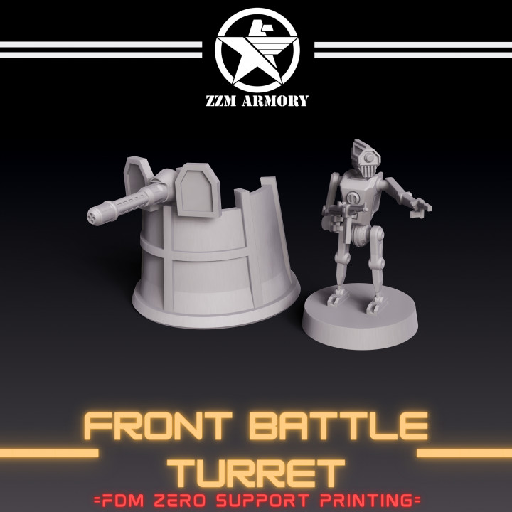 3D Printable FRONT BATTLE TURRET by ZZM ARMORY