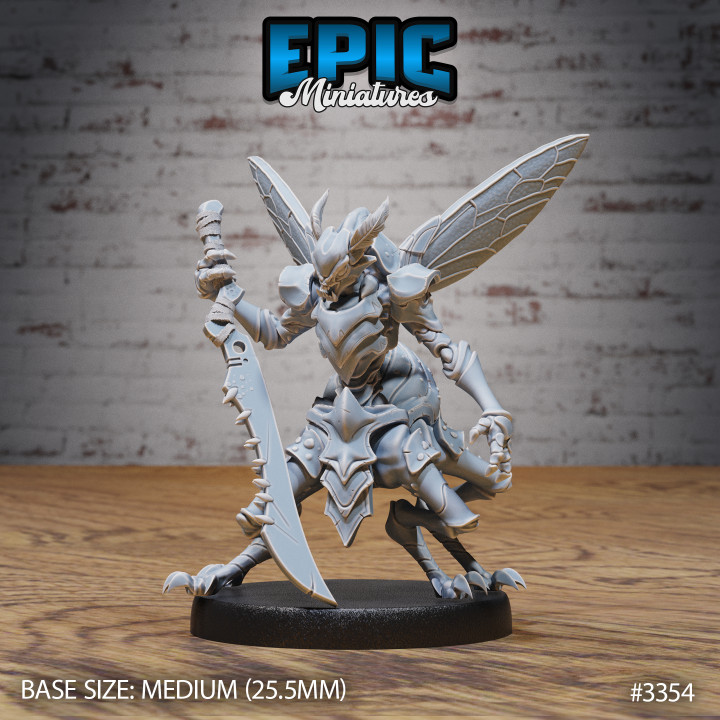 3D Printable Insect Warrior Set / Insectoid Army / Winged Forest Fighter / Evil Beast Spawn ...