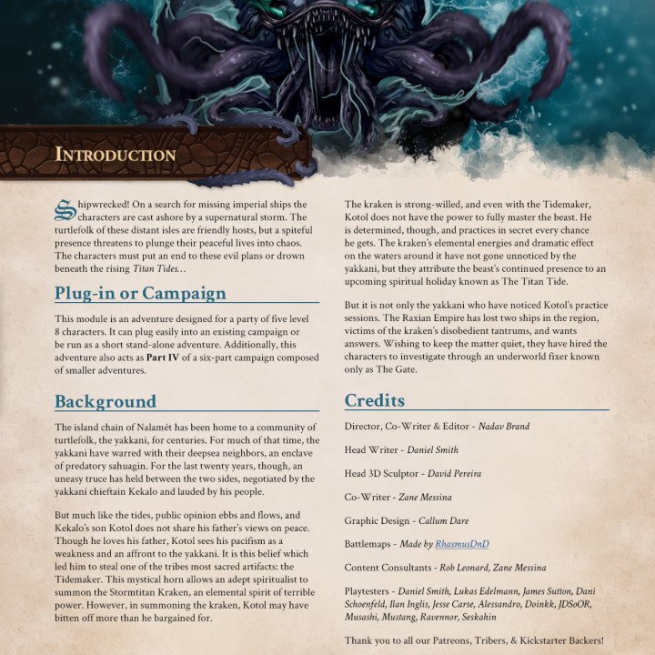 3D Printable PDF - Titan Tides (5e Adventure) by Mammoth Factory