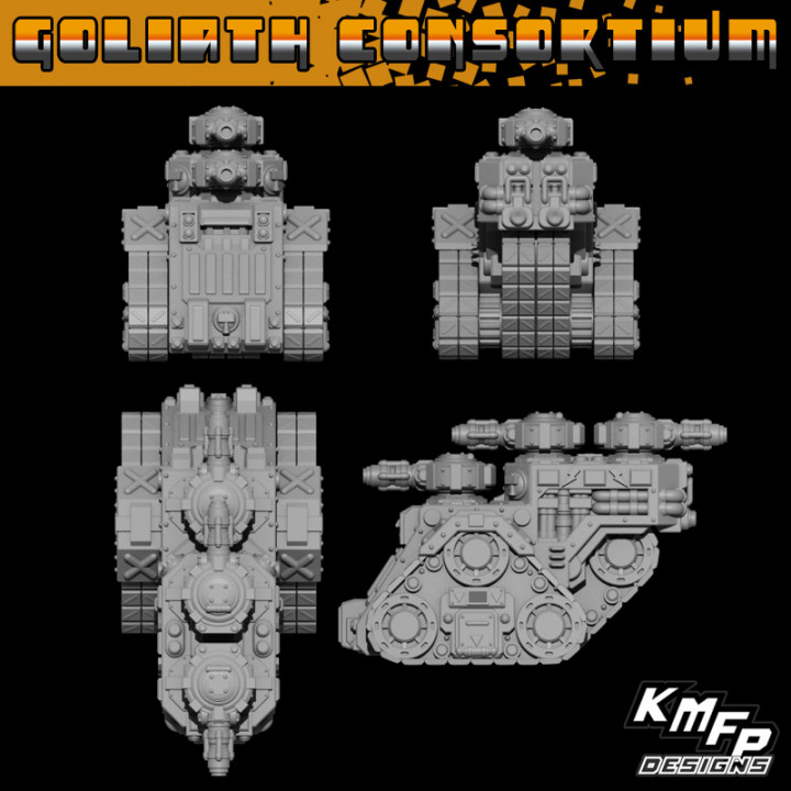 3D Printable Goliath Consortium Iron Anvil Heavy Tank (6-8mm) by KMFP ...