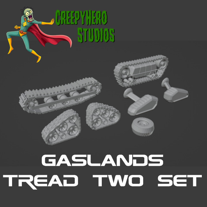 3D Printable Gaslands Tread Two Set by Michael Crossman