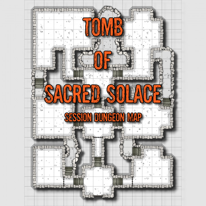 3D Printable Tomb of Sacred Solace 16" x 21" - Session Dungeon Map by ...