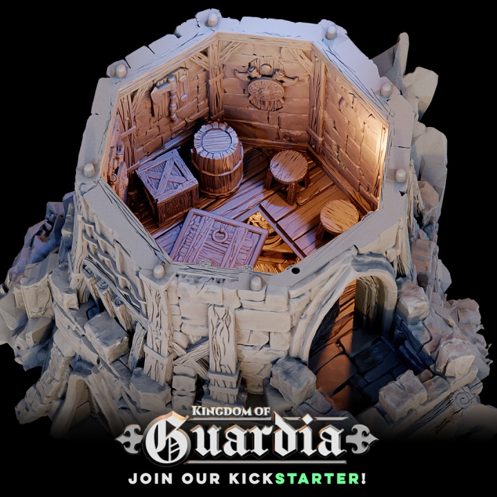 3D Printable Tower - Kingdom of Guardia: The Outpost Tower by Dalla ...