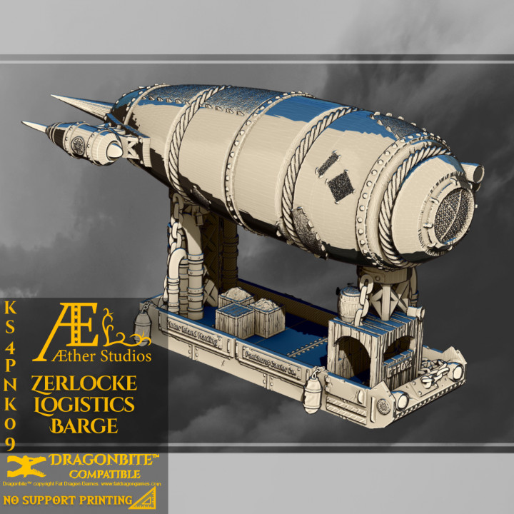 3D Printable KS4PNK09 – Zerlocke Logistics Barge by Aether Studios