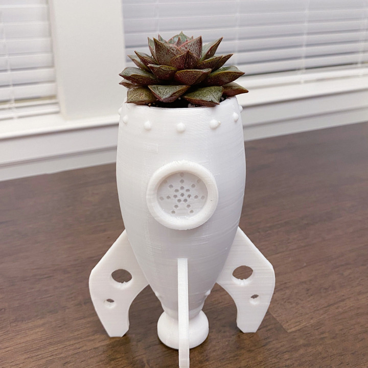 3D Printable Cobotech Rocket Planter by Cobotech