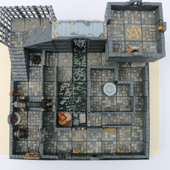 3D Print of Dungeon Blocks: The Ultimate Dungeon Competition by Regolan