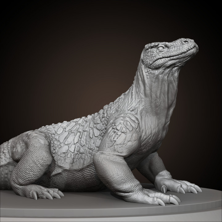 3D Printable Komodo dragon (large lizard) by Animals & Creatures Minis