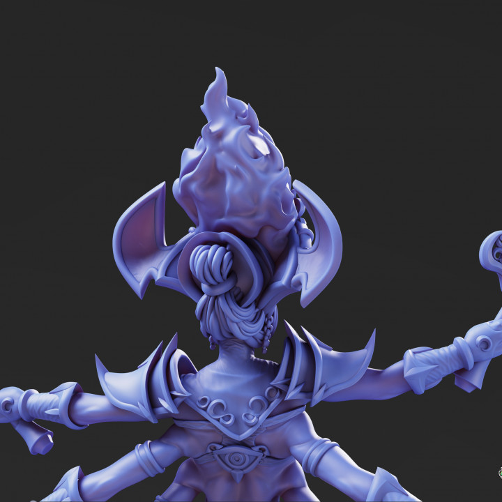 3D Printable Dark Legion Pain Demon Pose 2 + Pinups by PSMiniatures
