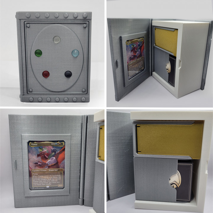 3D Printable False Book Deck Box - Spellbook Cover - Holds 100 Sleeved ...