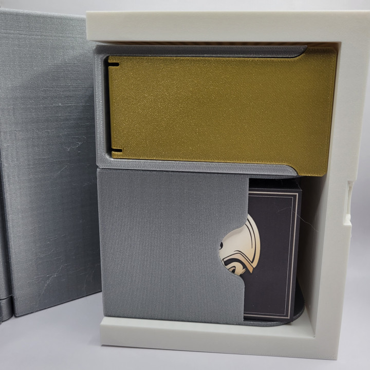 3D Printable False Book Deck Box - Spellbook Cover - Holds 100 Sleeved ...