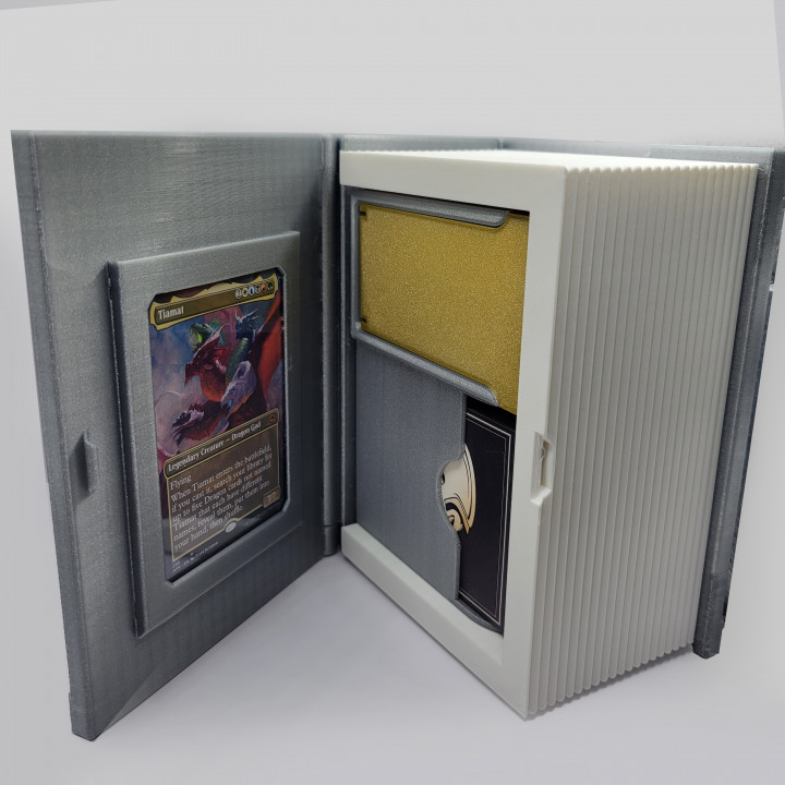 3D Printable False Book Deck Box - Spellbook Cover - Holds 100 Sleeved ...