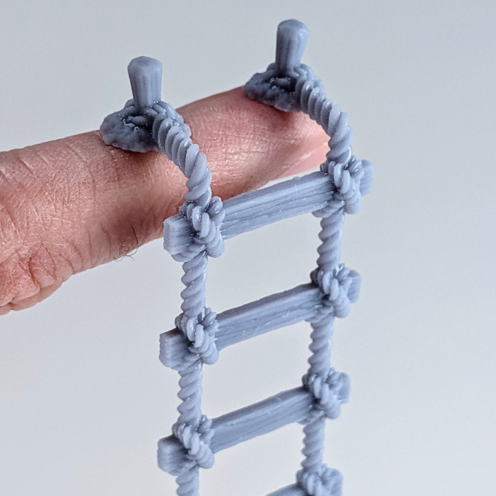 3D Printable Rope ladders by Custom Miniature Maker