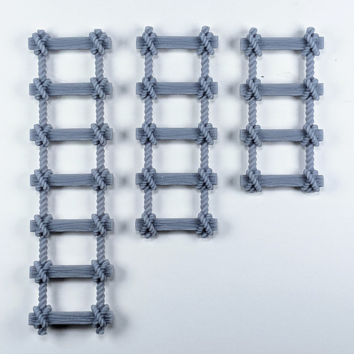 3D Printable Rope ladders by Custom Miniature Maker