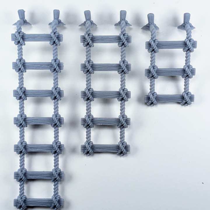 3D Printable Rope ladders by Custom Miniature Maker